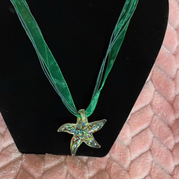 Murano | Jewelry | Murano Glass Green Star Necklace | Poshmark